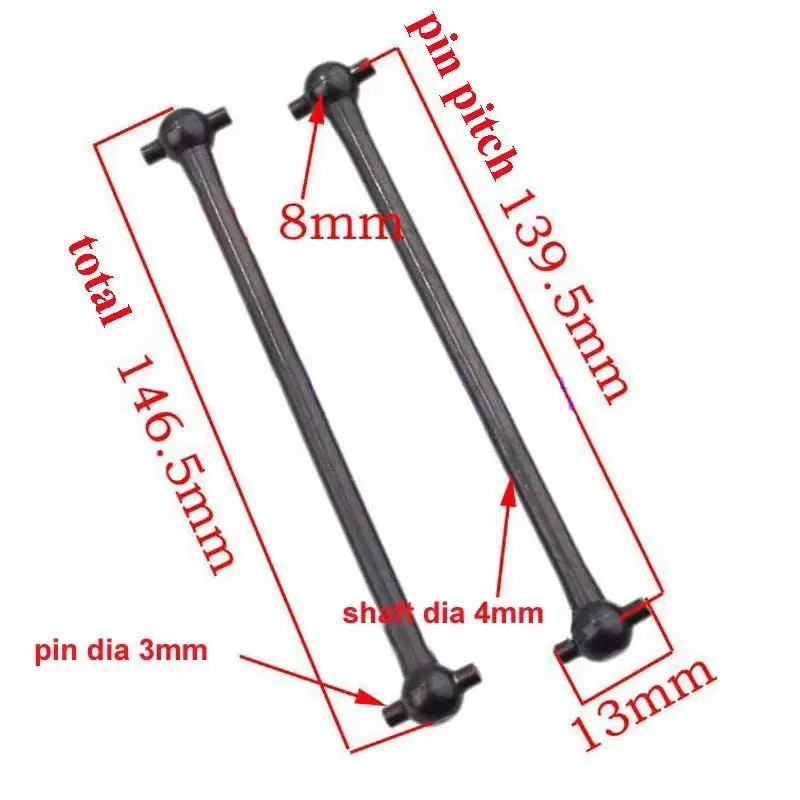2PCS-Alloy-Dogbone-Drive-Shaft-Pin-to-Pin-80-5mm-88mm-91mm-94mm-95mm ...
