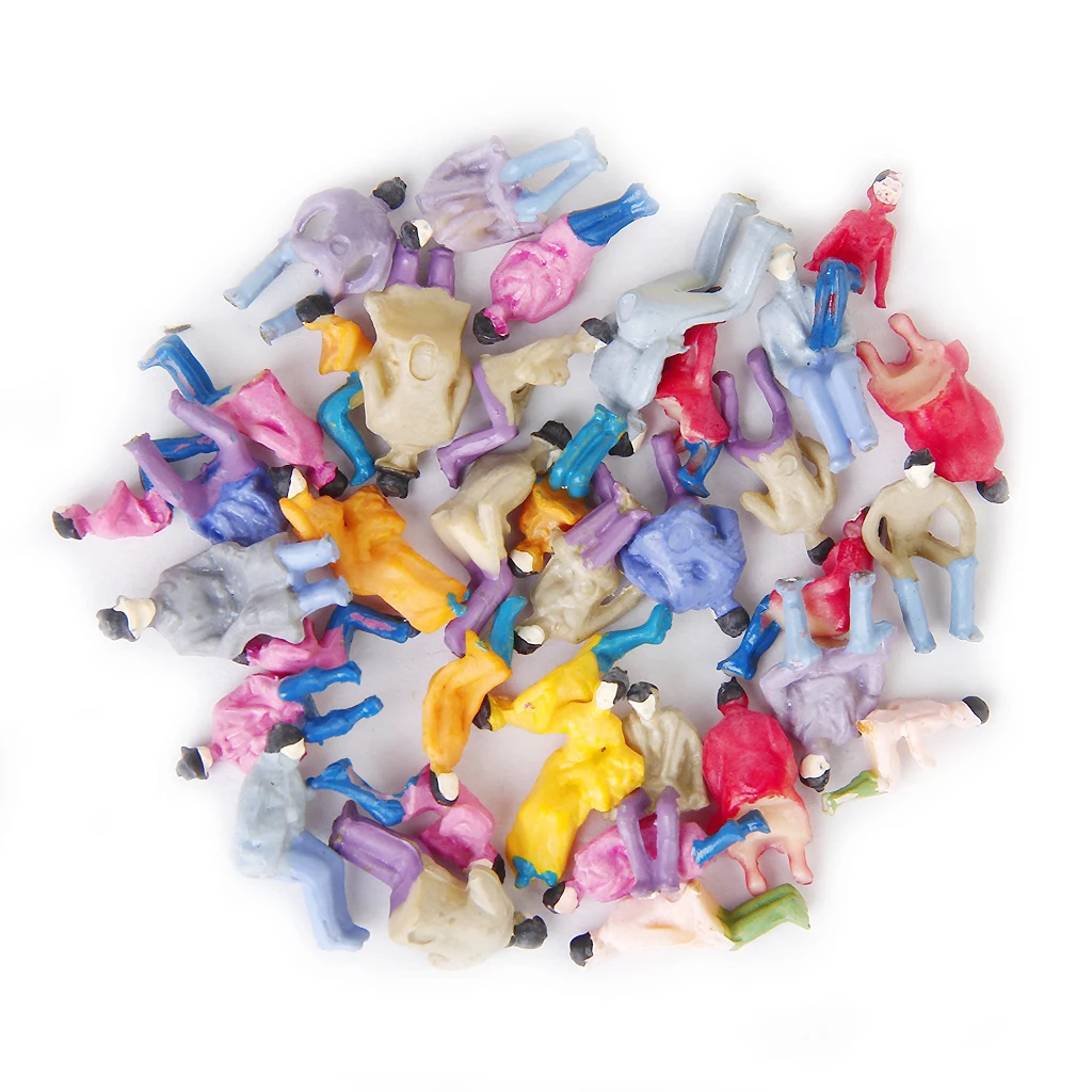 100pcs Painted Model Train People Figures Scale Ho | Train Miniature ...