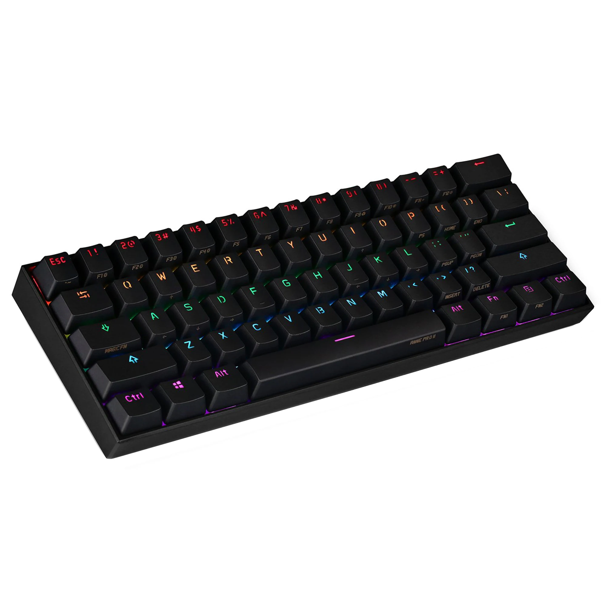 Anne Pro 2 Case CNC Anodizing Aluminum Wooden Case Included Feet Rubber ...