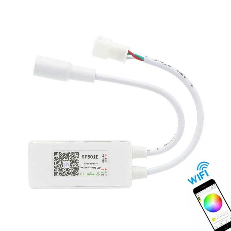 SP110E SP501E RGB LED Pixel Controller For WS2811 WS2812B SK6812 Strip ...