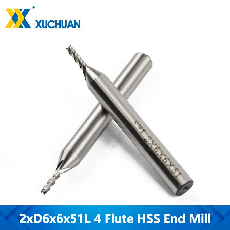 1pc-Diameter-2mm-4-Flutes-HSS-Milling-Bit-6mm-Shank-CNC-Router-Bit ...