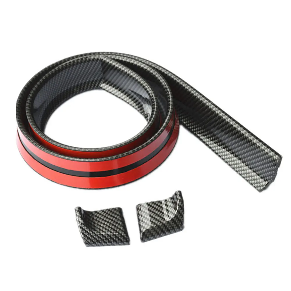 Car Universal 3D Carbon Fiber Rear Wing Stick On Car Tail Fins Body Kit ...