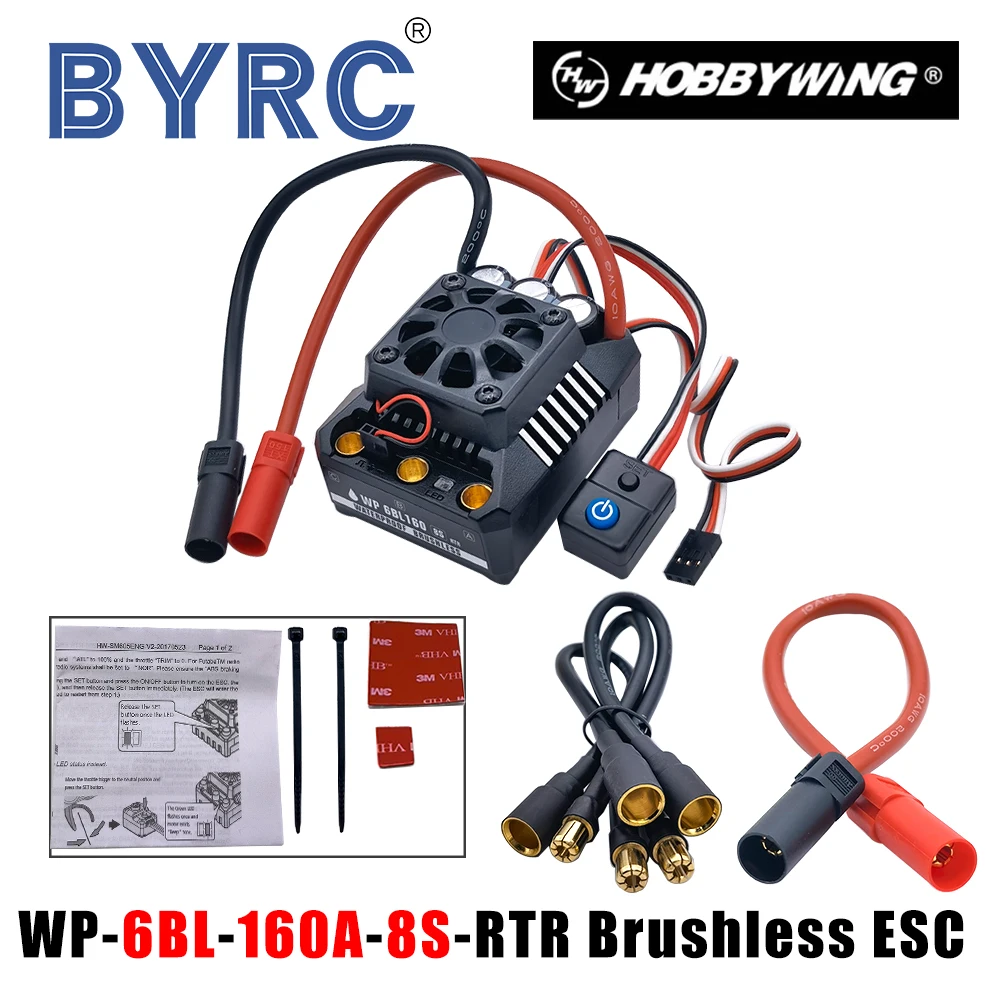 HOBBYWING-waterproof-160A-WP-6BL-160-8S-RTR-Brushless-Sensorless-ESC ...