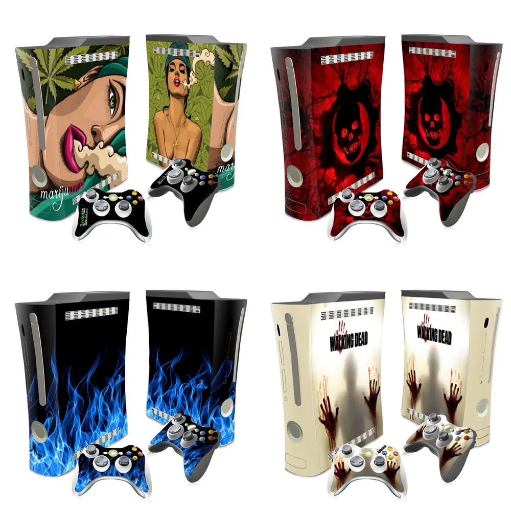 Green Leaf Skin Sticker Cover For Microsoft Xbox 360 Console and ...