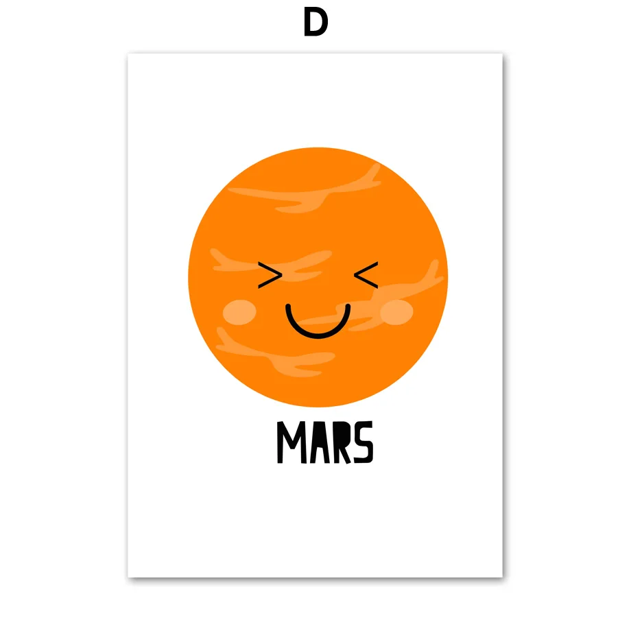 Cute Planet Mars Poster