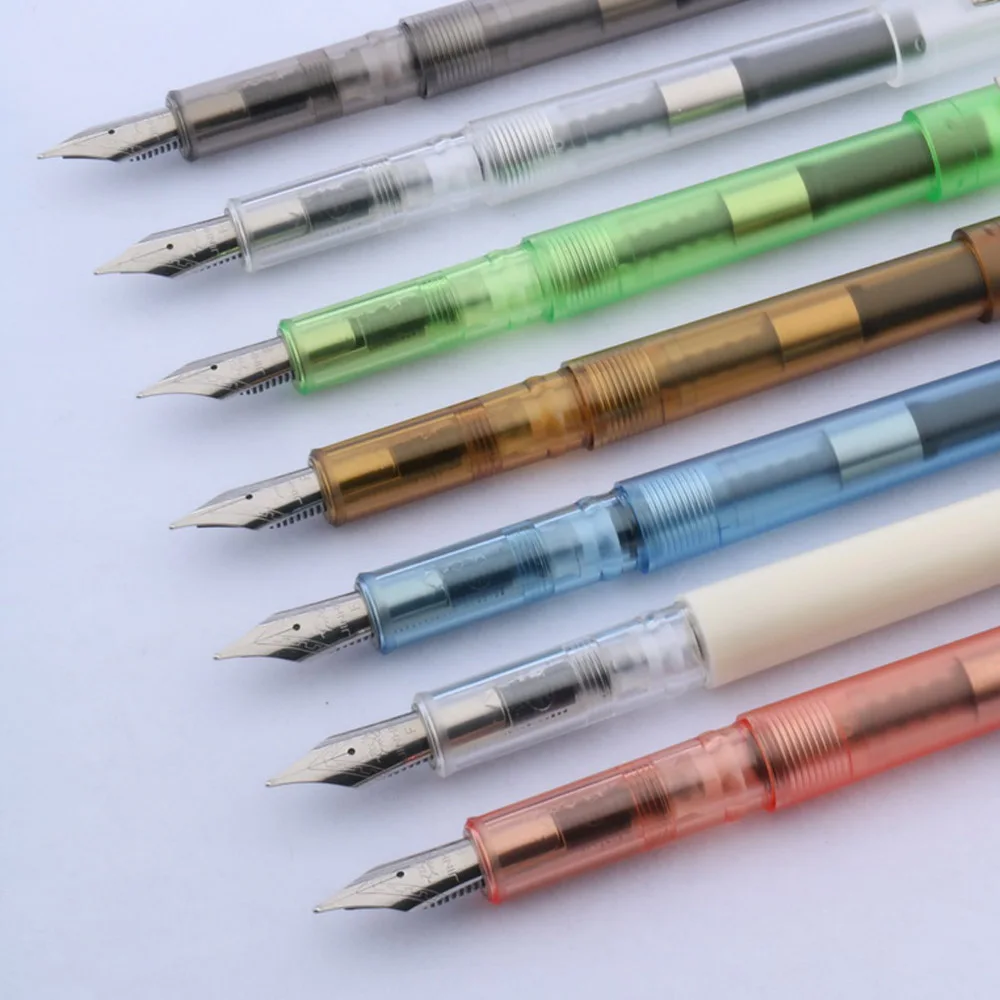 JINHAO 991 플라스틱 투명 회전 뚜껑, 실버 만년필, 잉크 펜, 사무실 문구류, 학교 용품, 고품질, 신제품 ...