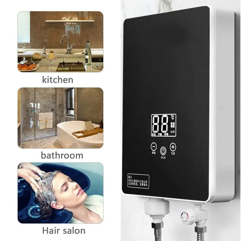6000W 220V Instant Electric Tankless Water Heater Instantaneous Water Heaters Instant Water ...