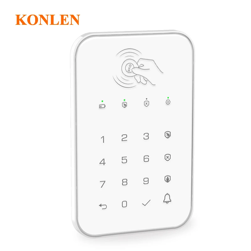 KONLEN Wireless Keypad RFID 433mhz Arm Disarm with Password For H25 H26 ...