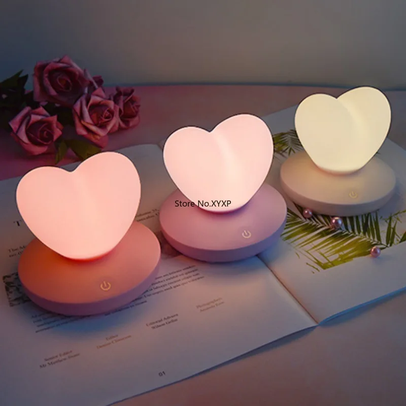 Led Touch Control Table Lamp Usb Rechargable Girl Modeling Lamp Energy ...