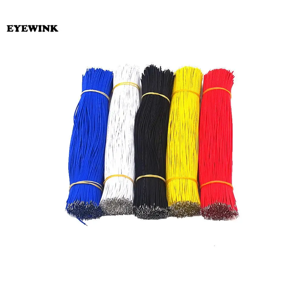 500PCS-Tin-Plated-Breadboard-PCB-Solder-Cable-24AWG-20CM-Fly-Jumper ...
