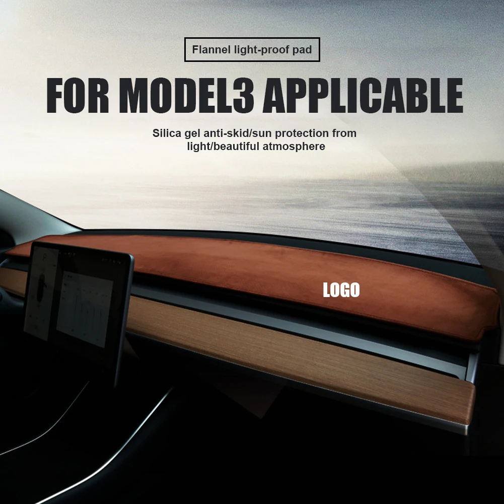 For-Tesla-Model-3-Y-2017-2018-2019-2020-2021-Dashmat-Dashboard-Cover ...
