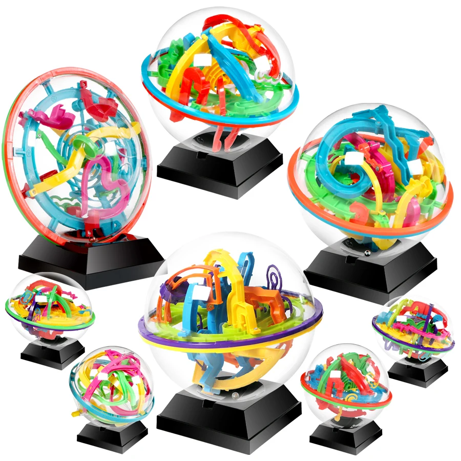 3D-Magical-Intellect-Maze-Ball-100-steps-IQ-Balance-Perplexus-Magnetic ...