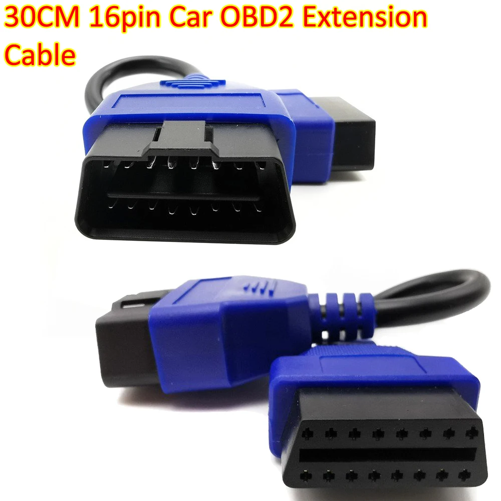 OBD2-Extension-Cable-24CM-blue-Male-to-Female-Interface-Easy-to-Use-16 ...