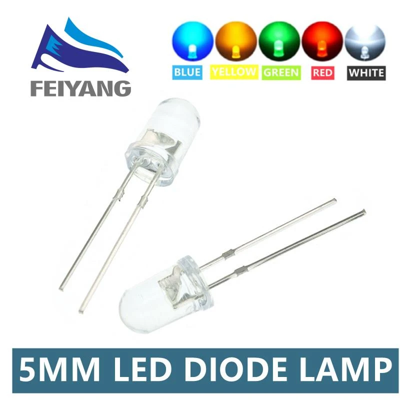 100pcs Super Bright 5mm Round UV/ Purple Led Emitting Diode F5 LED ...