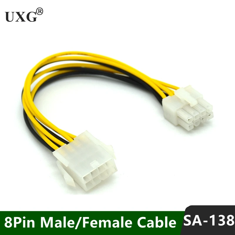 Eps Female Male 8 Pin Atx 4 Power Adapter Cable | 8 Pin Power Cable ...