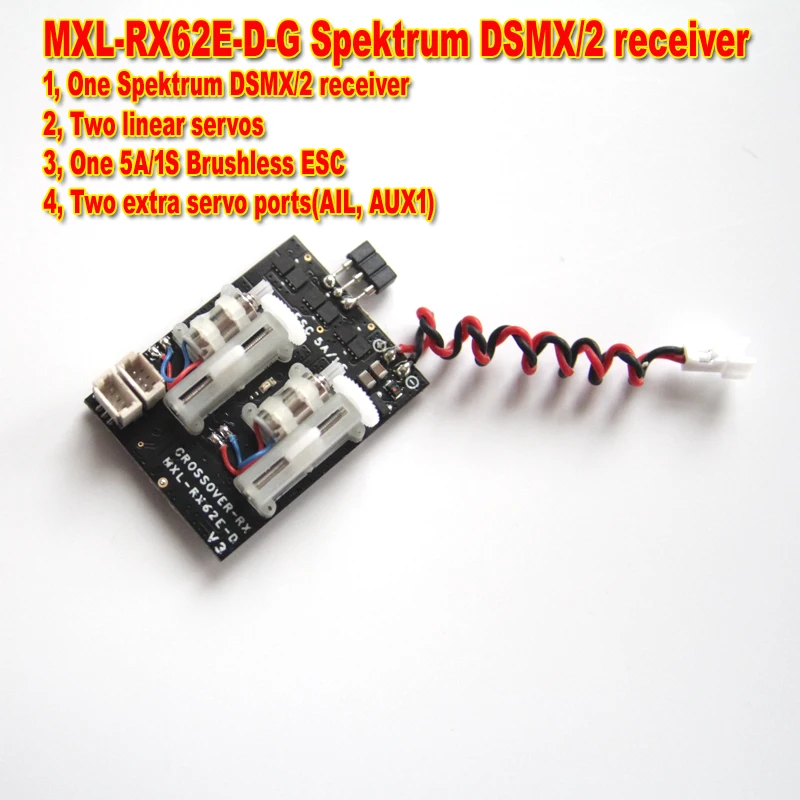 MXL RX62E D Spektrum DSMX DSM2 receiver with 5A 1S brushless ESC ...