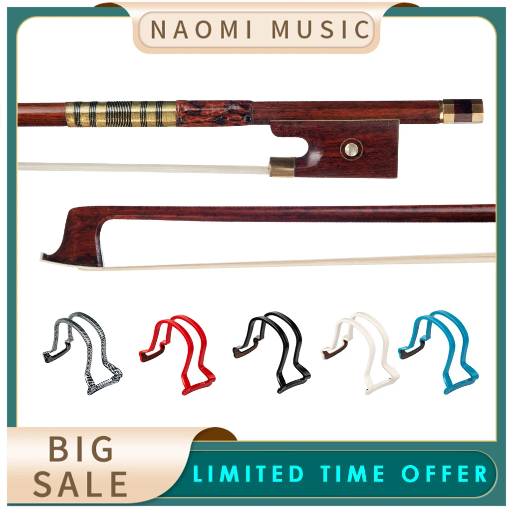 NAOMI-Master-Level-Pernambuco-Violin-Bow-4-4-Snakewood-Frog-Carbo0n ...
