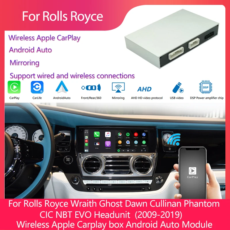 Wireless Apple Carplay Box Android Auto Module For Rolls Royce Wraith ...
