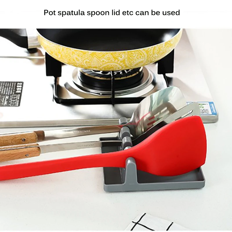 Resistant Multi purpose Silicone Resting Mat Spoon Spatula Placement ...