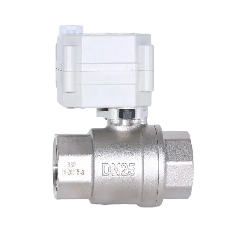 DN8 DN25 1/4" 1'' 2 Way SS304 Motorized Ball Valve DC5V/12V/24V Mini ...