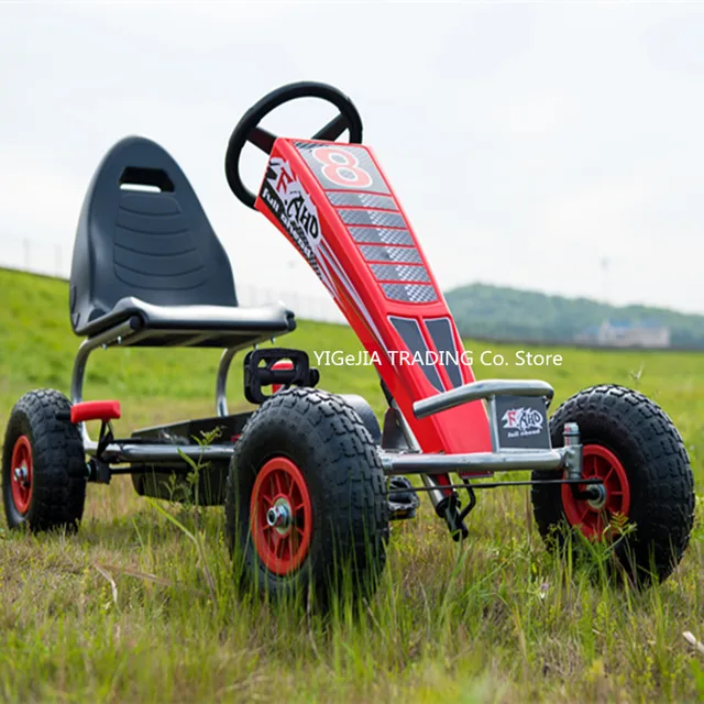 4 wheel kids go kart, pedal-powered go kart with rubber wheel, 10inch ...
