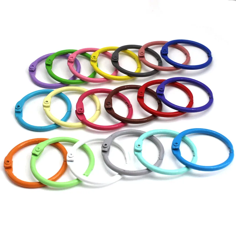 10-20pcs-lot-Keychain-Holder-Accessories-Metal-Loose-Leaf-Book-Binder ...