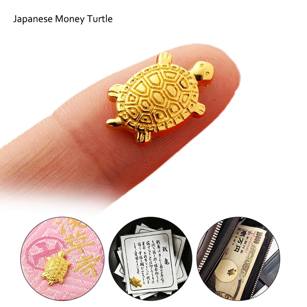 2PCS Japanese Money Turtle Asakusa Temple Small Golden Tortoise ...