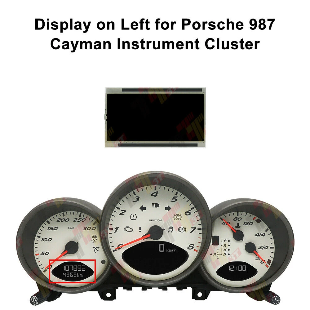 Left LCD Display for Porsche 911 (997) Boxster 987 Cayman 987 For RUF ...