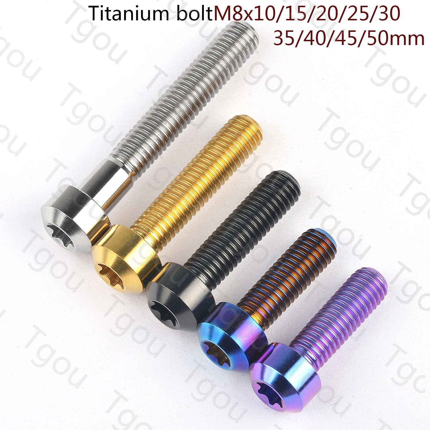 Tgou titanyum cıvata M8x10/15/20/25/30/35/40/45/50mm Torx T40 vida ...