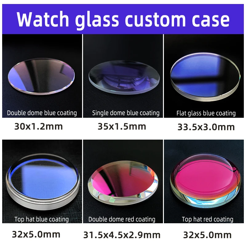 Customized Sapphire Glass Blue Clear AR Coating Watch Crystal Parts ...