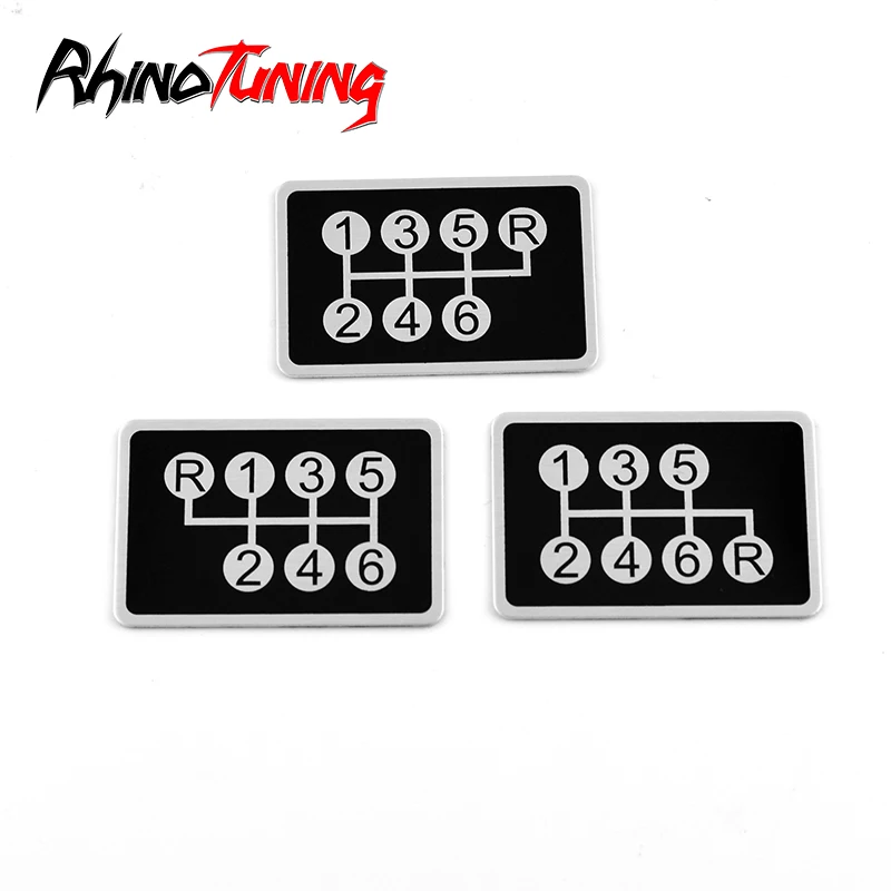 1pc-Manual-Car-6-Speed-Sticker-Gear-Shift-Pattern-Bumper-Decal-Aluminum ...