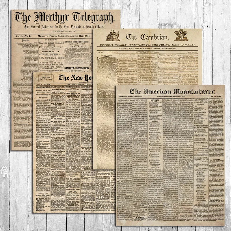 Panalisacraft-Junk-Journal-Vintage-old-newspaper-script-paper ...