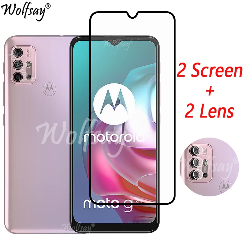 Full Cover Tempered Glass For Motorola Moto G30 Screen Protector For ...
