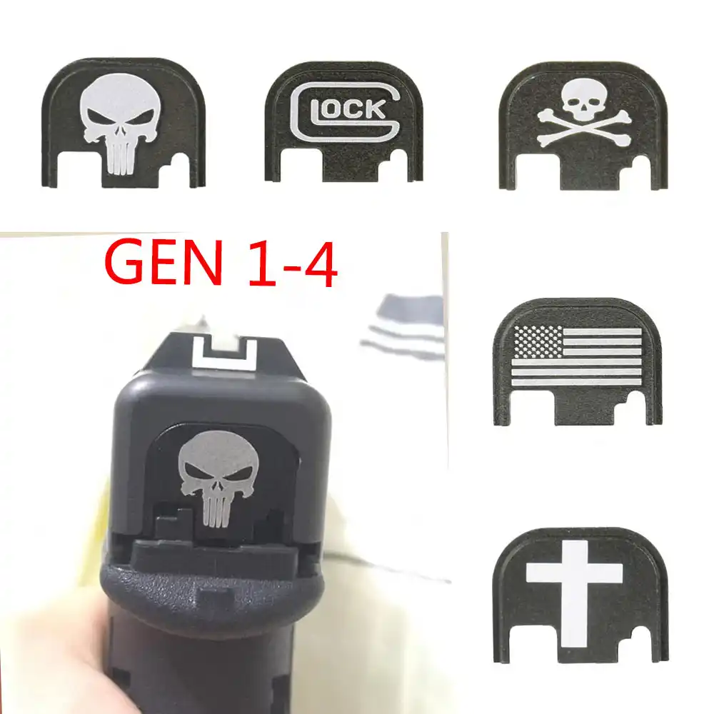 Aluminum Rear Cover Slide Back Plate for Gen 1 2 3 4 Glock 17 19 21 22 ...