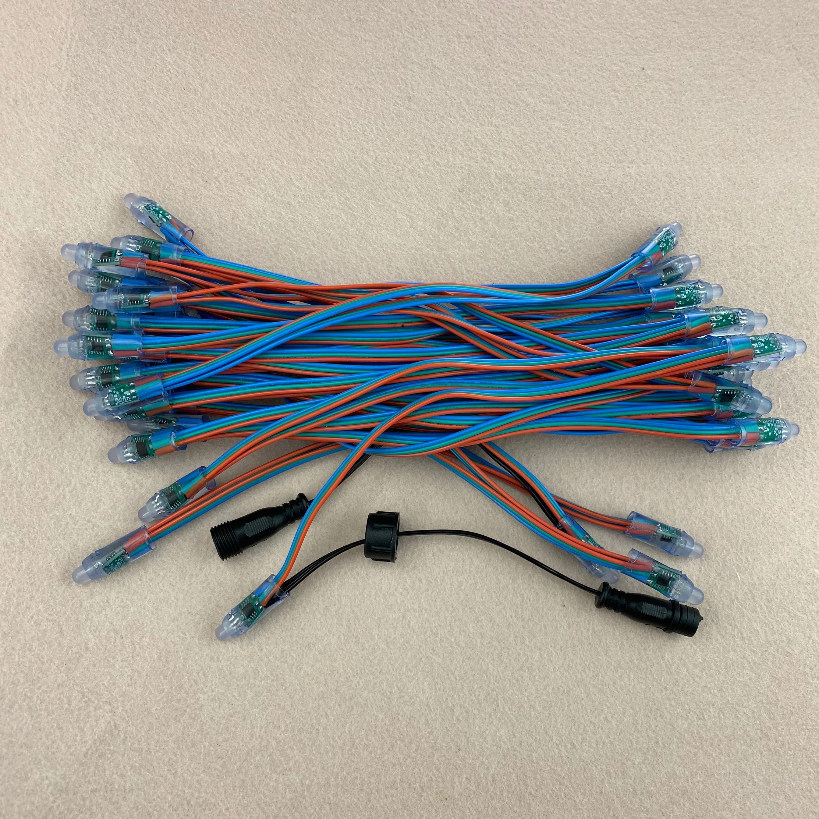 25cm Wire Spacing 50pcs Dc5v 12mm Ws2811 Led Smart Pixel Node,with Rgb ...