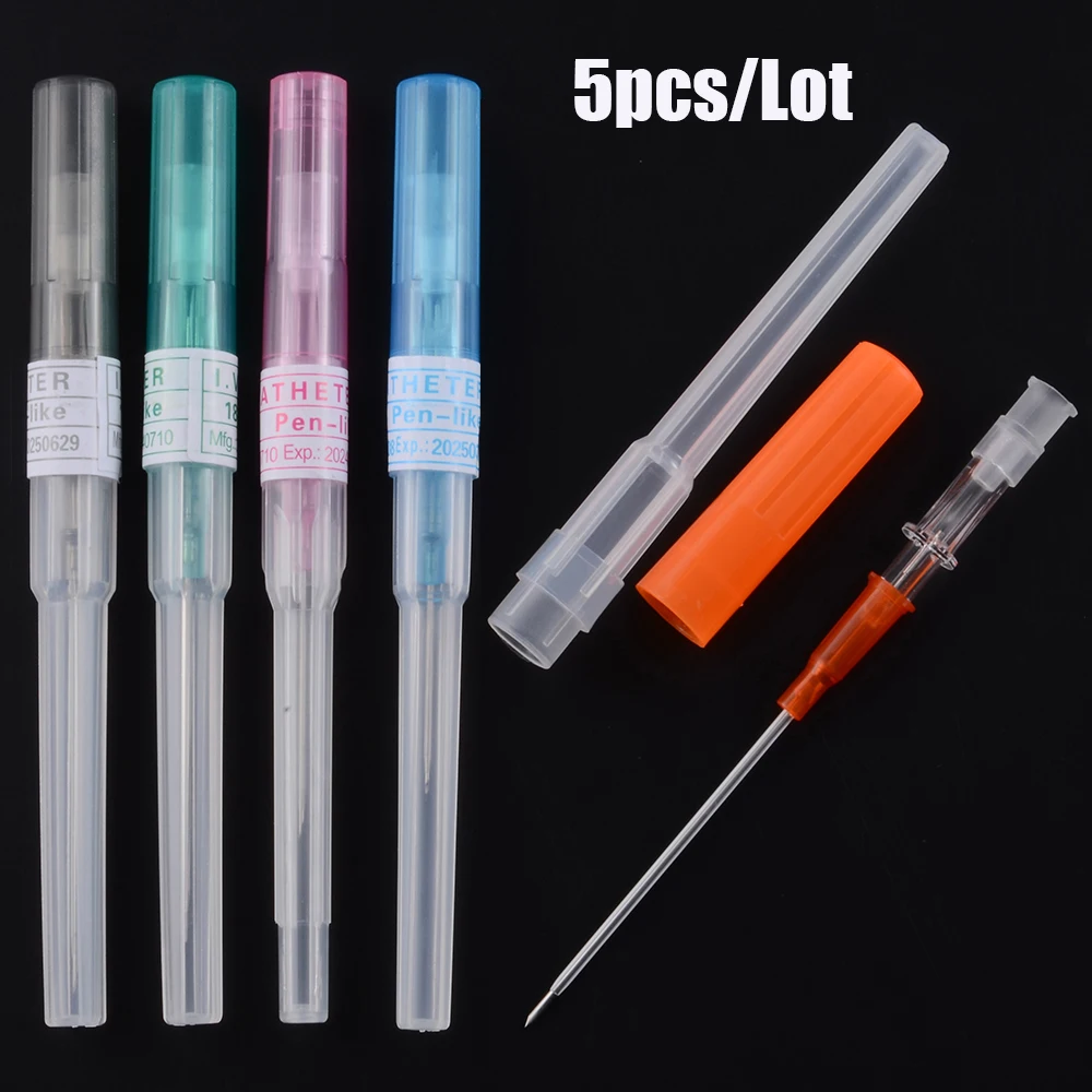 5pcs Surgical Steel I.v. Catheter Cannula Sterile Piercing Needles 14g ...