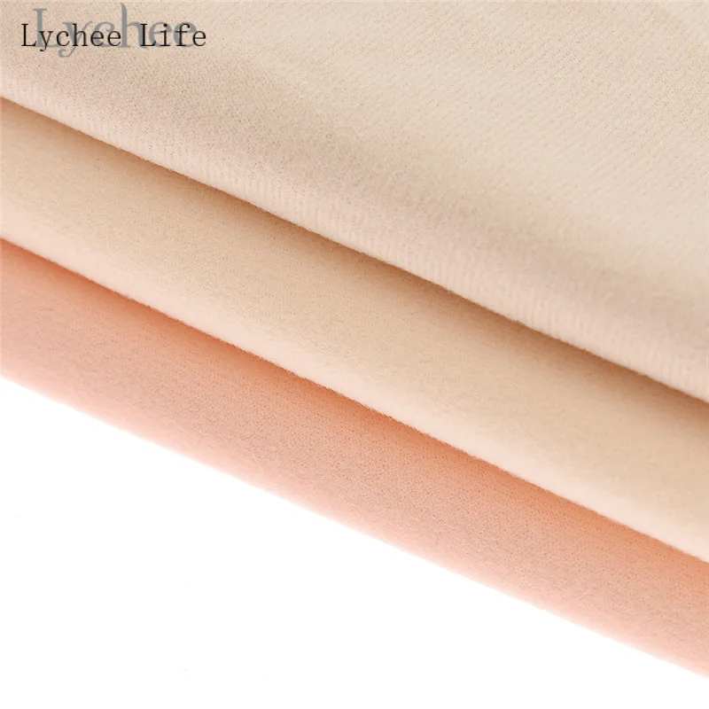 Lychee Life Doll Skin Fabric Solid Color Plush Cloth DIY Patchwork ...