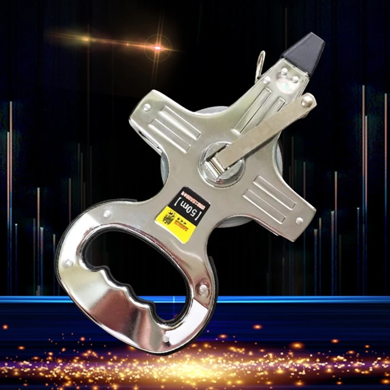 30/50m Tape Measure Portable Steel Frame Ruler Metric Scale Stainless ...