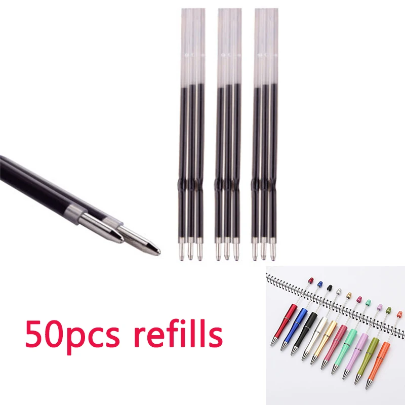 50pcs-lot-Beaded-Pen-Refill-Ballpoint-Pen-Refills-School-Office ...
