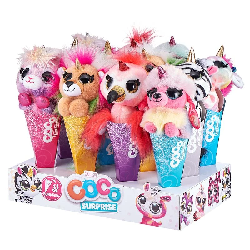 Zuru Coco Plush Cones Collectible Ice Cream Cone Big Eyes Cute Unicorn ...
