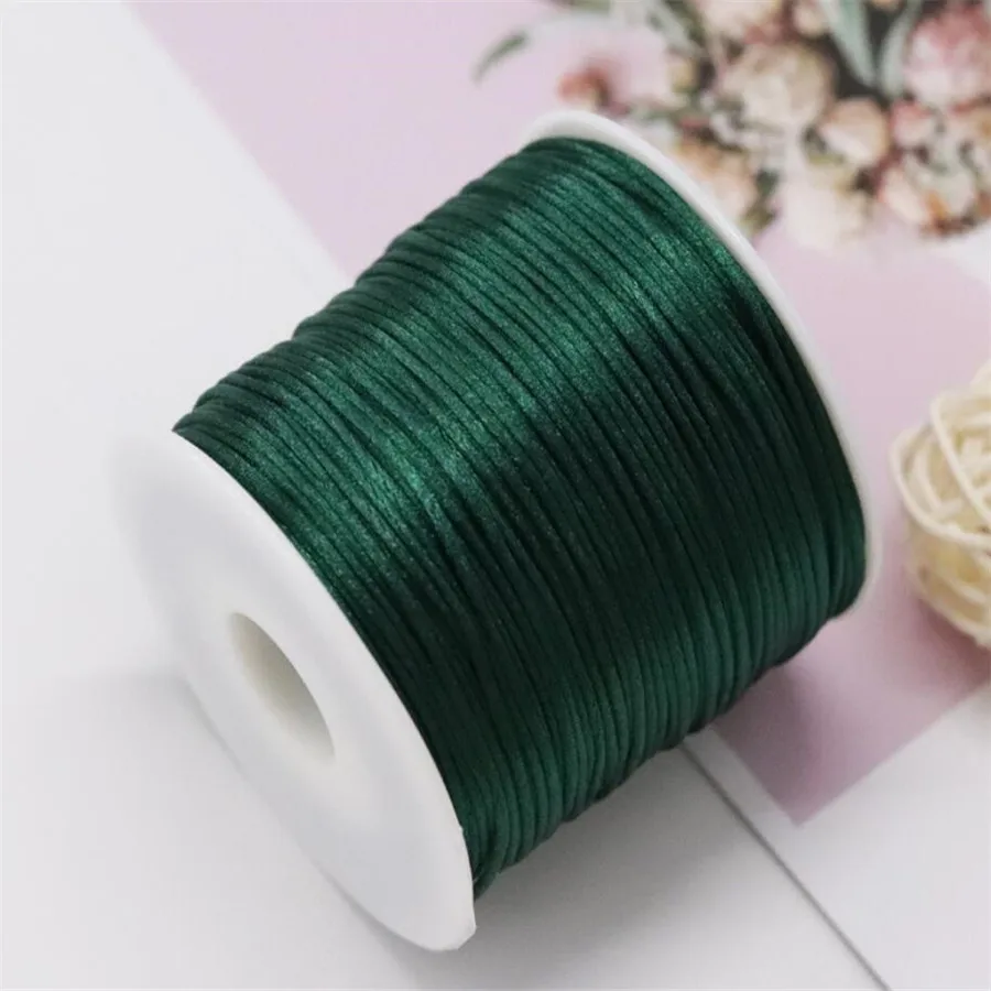 1MM-Dk-Green-Nylon-Chinese-Satin-Silk-Knot-Cord-Rattail-Thread-Necklace ...