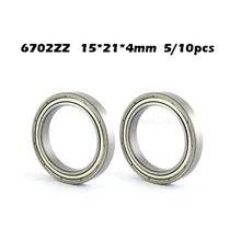 6702 pcs 6702ZZ 베어링 ABEC-1 15x21x4mm 얇은 섹션 61702 ZZ 볼 베어링 ZZ 6702z ...