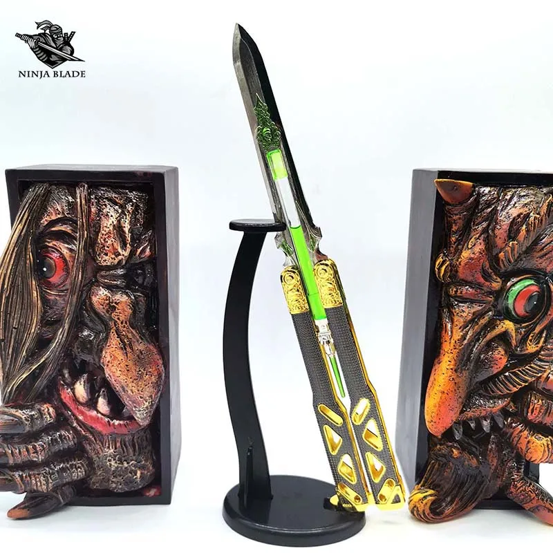 Apex-Octane-Heirloom-Green-Liquid-Legend-Balisong-Trainer-Butterfly ...