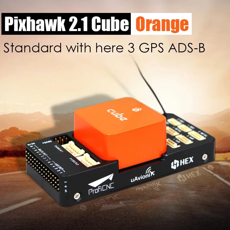 Pixhawk-2-1-Cube-Orange-Standard-with-here-3-GPS-ADS-B-Carrier-Board ...