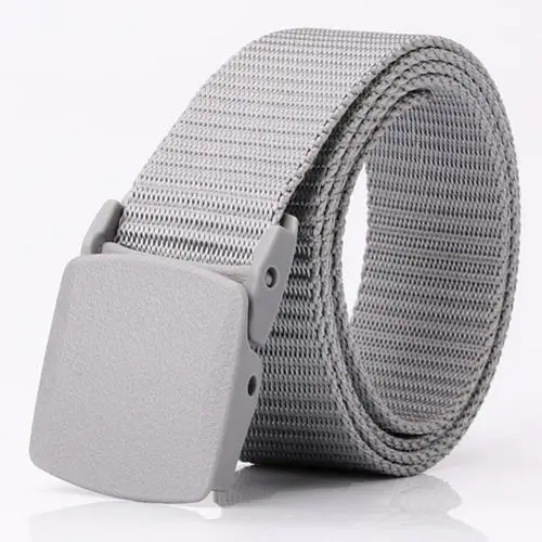 Модные регулируемые мужские ремни, однотонные, с пряжкой, для брюк ...