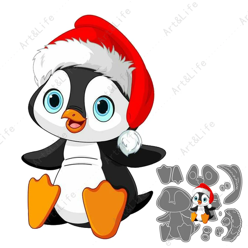 Christmas Penguin Stencil
