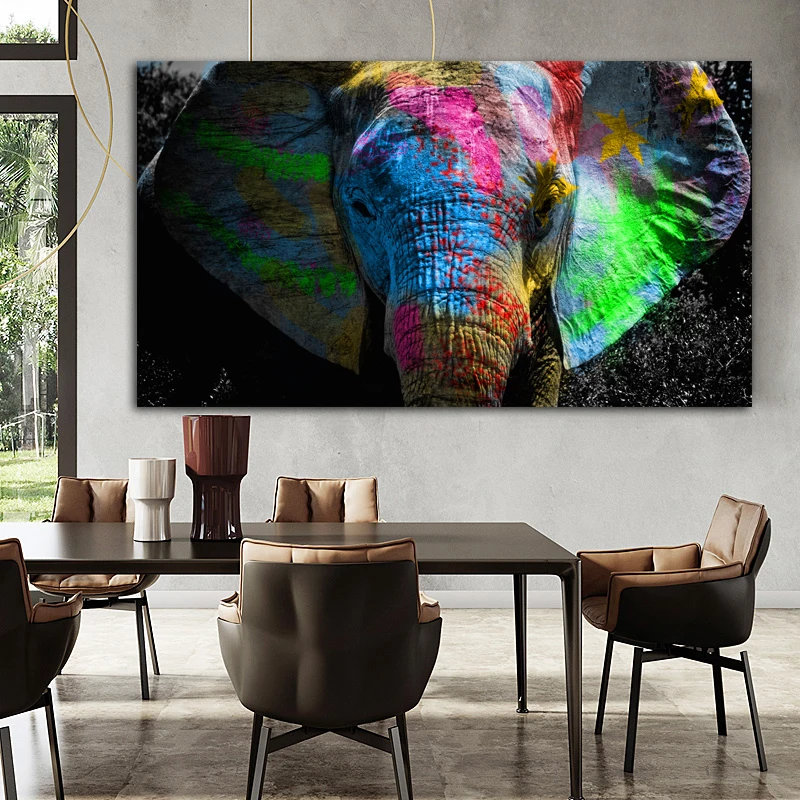 Elephant Painting On Canvas