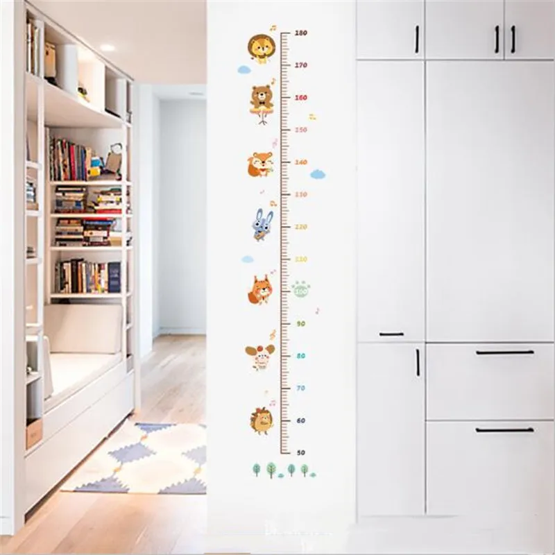 Kid Height Ruler Wall Sticker | Cartoon Height Wall Stickers - 1pc ...