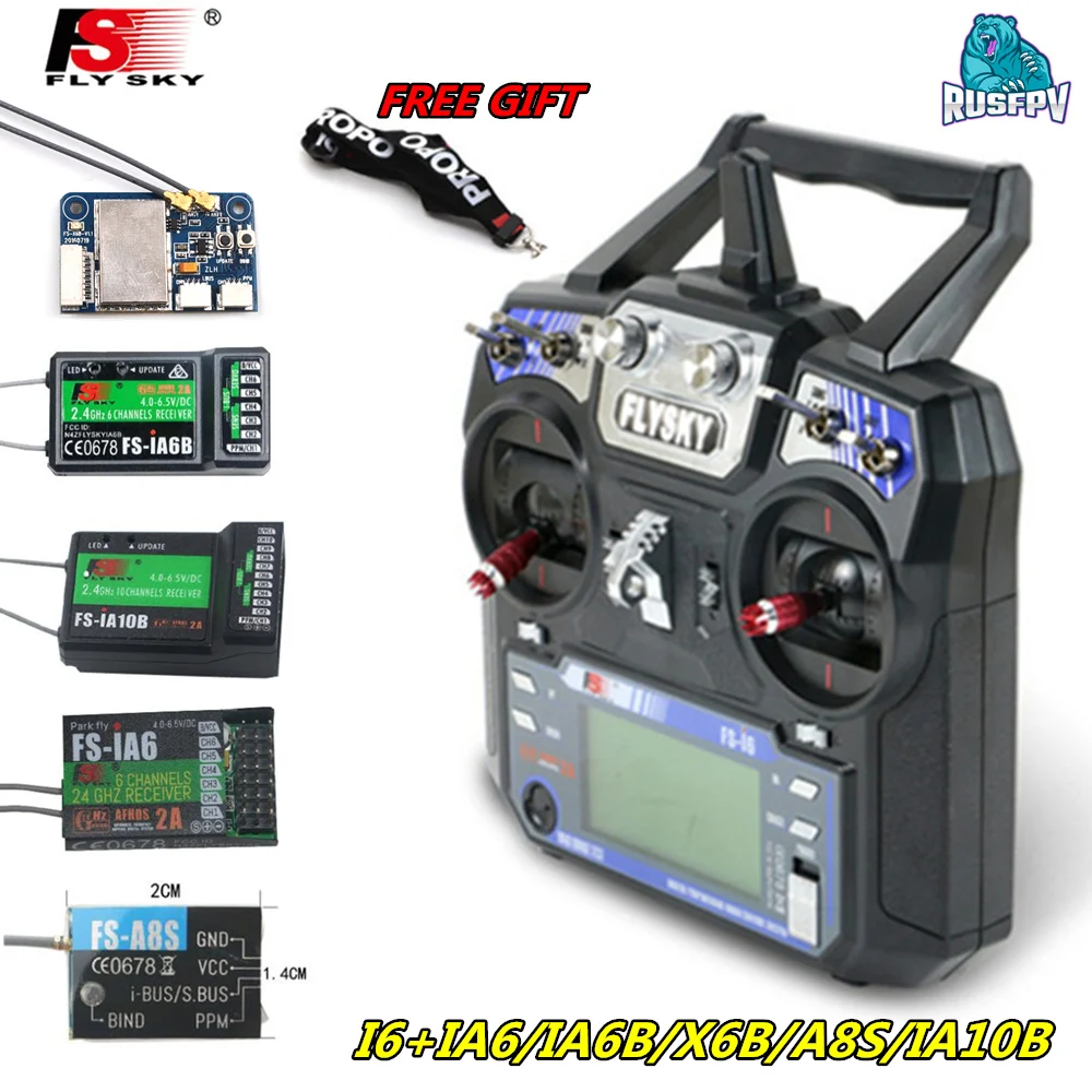 Transmisor de Radio FLYSKY FS i6 I6, receptor para Dron, avión ...