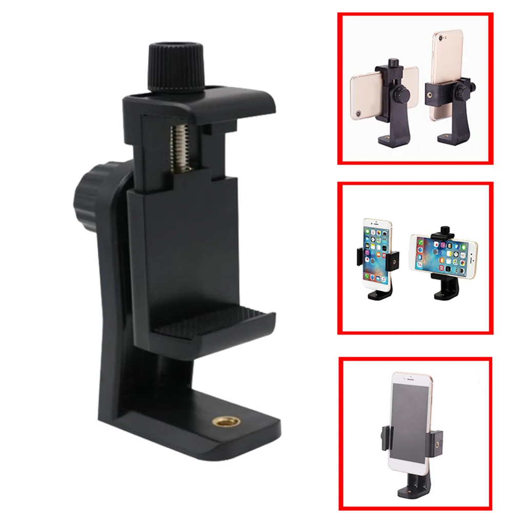 Phone Tripod Mount Adapter Clip Support Holder Stand Vertical ...